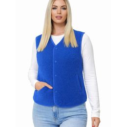 Worldclassca Vest 'Damen Kurze Kuschel Weste' female Blue size S/L