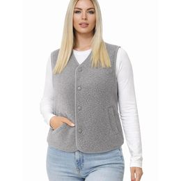 Worldclassca Vest 'Damen Kurze Kuschel Weste' female Grey size S/L