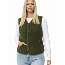 Worldclassca Vest 'Damen Kurze Kuschel Weste' female Green size S/L
