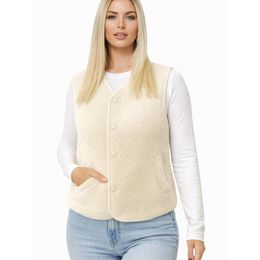 Worldclassca Vest 'Damen Kurze Kuschel Weste' female Beige size S/L