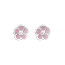 Elli Ohrringe 'Blume' Damen Gr&ouml;&szlig;e One Size pink / silber
