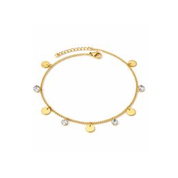 Pure Schmuck Foot Jewelry 'Moonlight Fu&szlig;kette' female Gold size 21 + 5 cm extension