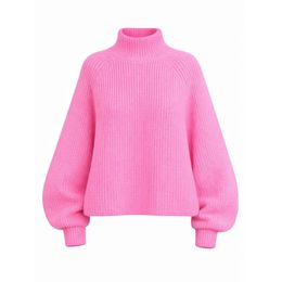 Worldclassca Oversized Sweater 'Oversized Strickpullover mit Stehkragen' female Pink size S/L