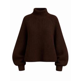 Worldclassca Oversized Sweater 'Oversized Strickpullover mit Stehkragen' female Brown size S/L