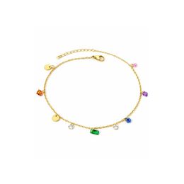 Pure Schmuck Foot Jewelry 'Rainbow Bridgerton' female Gold size 21 + 5 cm extension