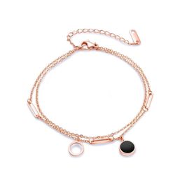 Kim Johanson Fu&szlig;schmuck 'Black Moon' Damen Gr&ouml;&szlig;e 21 cm rosegold