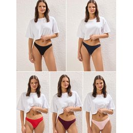 Trendyol W&auml;sche-Sets Damen Gr&ouml;&szlig;e 80 aubergine / hellpink / knallrot / schwarz