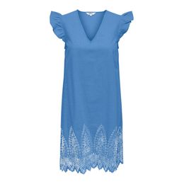 Only Kleid 'ONLTULUM' Damen Gr&ouml;&szlig;e 34 blau / wei&szlig;