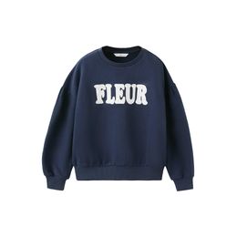 Mango Kids Sweatshirt 'FLEUR' M&auml;dchen Gr&ouml;&szlig;e 164 navy / wei&szlig;