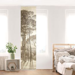 Bilderwelten Schiebegardine Hendrik Voogd Landschaft mit B&auml;umen in Beige