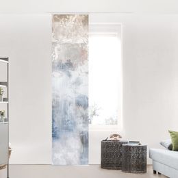 Bilderwelten Schiebegardine Shabby Betonwand Putz Blau