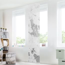 Bilderwelten Schiebegardine Shabby Wand in Grau