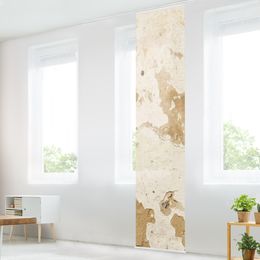 Bilderwelten Schiebegardine Shabby Wand in Beige