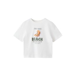 Mango Kids T-Shirt 'BEACH' Jungen Gr&ouml;&szlig;e 116 oliv / orange / schwarz / wei&szlig;
