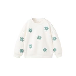 Mango Kids Sweatshirt 'BRODI' M&auml;dchen Gr&ouml;&szlig;e 116 gr&uuml;n / offwhite