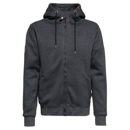 King Kerosin Zip-Up Hoodie 'K.K. Adventure Gear' male Grey size XL