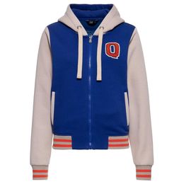 Queen Kerosin Zip-Up Hoodie 'Kitten Sport Club' female Blue size 2XL