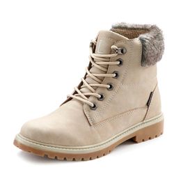Lascana Lace-Up Ankle Boots female Beige size 41