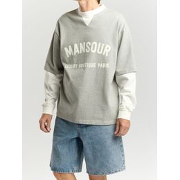Mansour Sweatshirt 'Double Sleeved Longsleeve' Herren Gr&ouml;&szlig;e XL grau