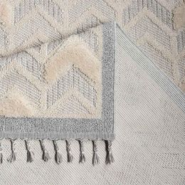 Hochflor-Teppich Carpet City, B:200cm H:20mm L:290cm, blau, Obermaterial: 55% Polypropylen, 45% Sisal, Teppiche, "VALENCIA 920", L&auml;ufer, Boho-Stil,