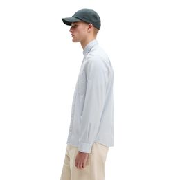 Marc O'Polo MARC O'POLO Herren Langarmhemd "mit recycelter Baumwolle"calm blau, Gr. XXXL, unifarben, Obermaterial: 100% Baumwolle, Hemden