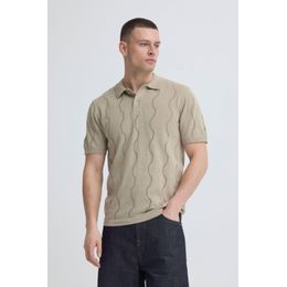 Poloshirt Blend "BHDuran Knit", Herren, Gr. M, crockery, Feinstrick, 100% Baumwolle, gemustert, Basic, normal normal, ohne Ausschnitt, Rippb&uuml;ndchen, Shirts, Modernes Poloshirt mit Lochstrickmuster