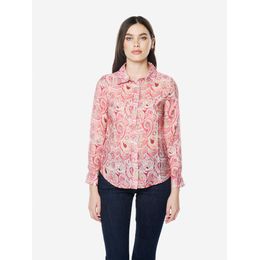 Koroshi Bluse Damen Gr&ouml;&szlig;e L pastellgr&uuml;n / ros&eacute; / pastellrot