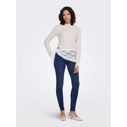 Only Damen High-waist-Jeans "ONLROYAL", blau, Gr. S, Abriebeffekte, Denim/Jeans, Obermaterial: 69% Baumwolle, 29% Polyester, 2% Elasthan, Jeans
