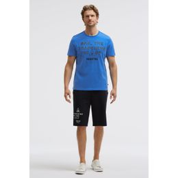 Gaastra Herren Rundhalsshirt, blau, Gr. XXXL, bedruckt, Single Jersey, Material: 100% Baumwolle, Shirts, mit Necktape