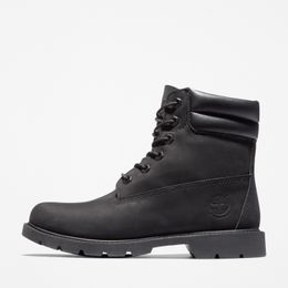 Timberland Damen Schn&uuml;rboots "LINDEN WOODS 6 INCH LACE UP WATERPROOF BOOT", Gr. 42, schwarz, Leder, Schuhe, Winterstiefel, Schn&uuml;rstiefel,