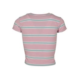 Urban Classics Damen T-Shirt "Urban Classics Damen Ladies Stripe Cropped Tee", rosa, Gr. XS, gestreift, 95% Baumwolle, 5% Elasthan, Shirts