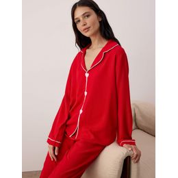 Trendyol Pyjama Damen Gr&ouml;&szlig;e XL rot / wei&szlig; Winterkleid