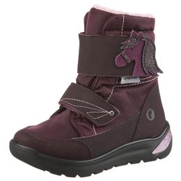 Ricosta Damen Winterstiefel "Garei WMS: normal", Gr. 30, lila, Lederimitat, Nylon, Textil, Glitzer, Schuhe, Snowboots mit Sympatex, Gr&ouml;&szlig;enschablone