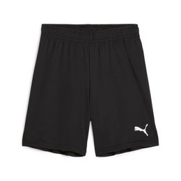 Puma Kinder Trainingsshorts "TEAMGOAL SHORTS JR", schwarz-wei&szlig;, Gr. 164, unifarben, Interlock, Obermaterial: 100% Polyester, Hosen, atmungsaktives