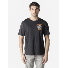 Koroshi T-Shirt Herren Gr&ouml;&szlig;e S orange / schwarz / wei&szlig;