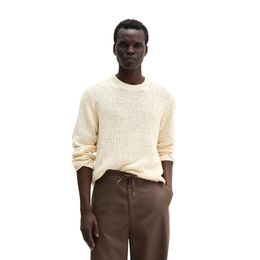 Marc O'Polo MARC O'POLO Herren Rundhalspullover "aus lockerem B&auml;ndchengarn"chalky sand, Gr. XL, unifarben, Obermaterial: 74% Baumwolle, 26% Polyamid, Pullover