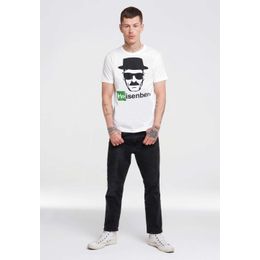 logoshirt Herren T-Shirt "Heisenberg", wei&szlig;, Gr. XL, unifarben, 100% Baumwolle, Shirts, mit coolem Print
