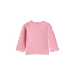 Tommy Hilfiger M&auml;dchen Langarmshirt "MINI CORP GRAPHIC TEE LS", Gr. 86mystic pink, Jersey, Obermaterial: 93% Baumwolle, 7% Elasthan, unifarben,