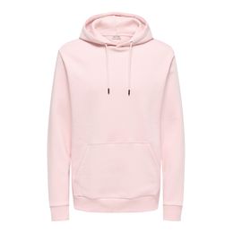 Only & Sons ONLY & SONS Herren Kapuzensweatshirt "ONSCERES HOODIE SWEAT NOOS"veiled pink, Gr. M, unifarben, angeraute Sweatware, Obermaterial: 57% Baumwolle, 43%