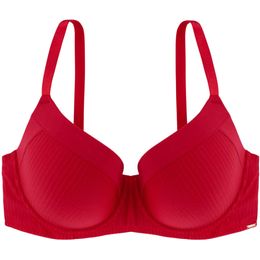 Dorina Damen B&uuml;gel-BH "Carmen", Gr. 85, rot, Microtouch, Obermaterial: 63% Polyamid, 27% Polyester, 10% Elasthan, gestreift, unifarben, BHs, leicht