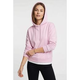 Only Play Damen Kapuzensweatshirt "ONPLOUNGE LS HOOD SWEAT - NOOS", rosa, Gr. XS, unifarben, Sweatware, Obermaterial: 80% Polyester, 15% Viskose, 5%