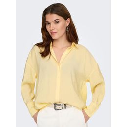 Only Damen Hemdbluse "ONLZAZIMA L/S LOOSE SHIRT WVN NOOS"double cream, Gr. M, unifarben, Web, Obermaterial: 84% Modal, 16% Polyester, Blusen