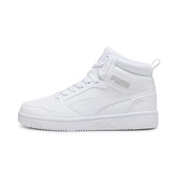Puma Herren Sneaker "Rebound Sneakers Erwachsene", Gr. 44,5, wei&szlig;, Obermaterial: Synthetik, Textil. Futter: Textil. Innensohle: Keine Angabe, Textil.