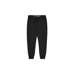 Herren Jogginghose "Nylon Cargo Jogger", schwarz, Gr. XL, Alpha Industries, Obermaterial: 100% Polyester, Hosen