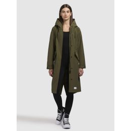 Khujo Damen Kurzmantel "RAYANA", gr&uuml;n, Gr. M, unifarben, Canvas, 59% Baumwolle, 41% Nylon, M&auml;ntel