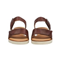 Gabor COMFORT Damen Riemchensandale "Gabor Comfort Sandalen Glattleder", Gr. 42camel, Glattleder, Schuhe