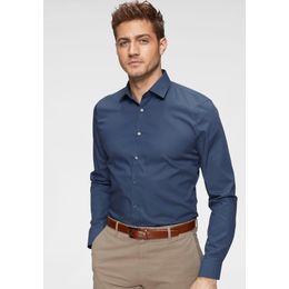 OLYMP Herren Businesshemd "No. Six super slim", blau, Gr. 38, unifarben, Web, Obermaterial: 97% Baumwolle, 3% Elastolefin, Hemden, B&uuml;gelleicht