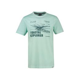 Lerros T-Shirt mit O-Neck und Frontprint Herren Gr&ouml;&szlig;e S gr&uuml;n