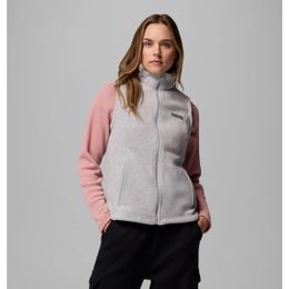 Columbia Damen Fleeceweste "Benton Springs Vest"cirrus grau heather, Gr. XS, Obermaterial: 100% Polyester, Westen, aus atmungsaktivem Material,