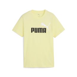 Puma Jungen T-Shirt "ESS 2 COLOR NO.1 LOGO TEE B"gold moon, Gr. 176, bedruckt, Jersey, Obermaterial: 100% Baumwolle, Shirts, Regular Fit, Kurzarm,